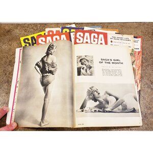 Other | Lot Of 7 Rare 195s Saga Magazines Mancave Mens Magazines Pulp ...